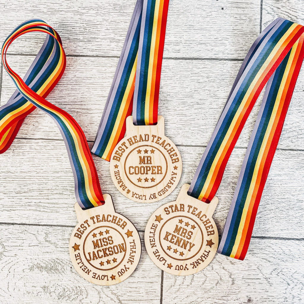 BEST TEACHER MEDAL – Nellie's Keepsake. Co